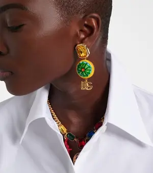 Dolce & Gabbana Embellished Clip-on Earrings