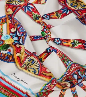 Dolce & Gabbana Carretto Silk Twill Scarf