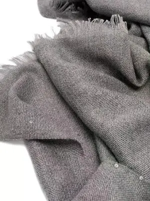 Brunello Cucinelli Sequin-embellished Frayed Scarf