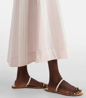 Posse Rosie Striped Cotton Midi Dress - Pink