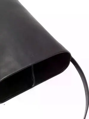 THE ROW Smooth Grain Leather Shoulder Bag - Black