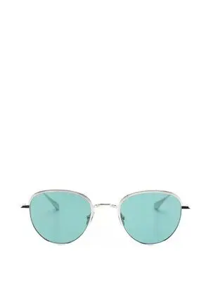 Garrett Leight Wells Round-frame Sunglasses - Silver
