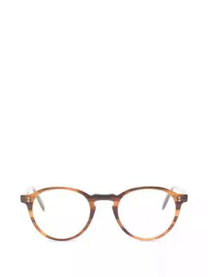 Garrett Leight Stanton Round Frame Eyeglasses - Brown