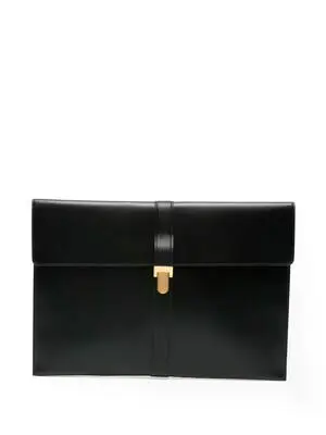 THE ROW Foldover Leather Clutch Bag