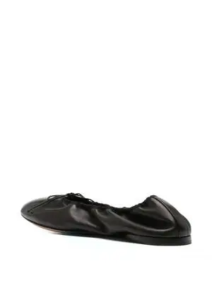 THE ROW Awar Ballet Flats With Bow Detailing - Black