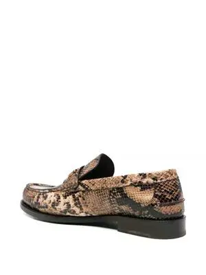 Versace Medusa Biggie Snakeskin-effect Loafers