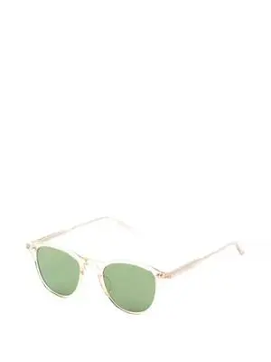 Garrett Leight Hampton Round-frame Sunglasses - Neutrals