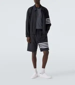 Thom Browne 4-bar Ripstop Blouson Jacket - Blue