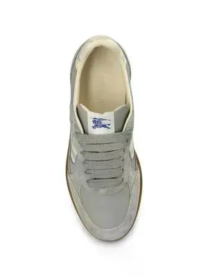 Burberry Check-panel Suede-trimmed Sneakers