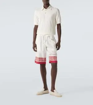 Dolce & Gabbana Majolica Silk Twill Jacquard Bermuda Shorts