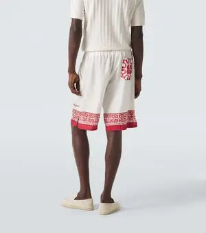 Dolce & Gabbana Majolica Silk Twill Jacquard Bermuda Shorts