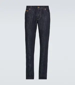 Dolce & Gabbana Dolce&Gabbana Mid-Rise Slim Jeans Blue