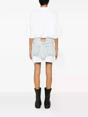 Alexander Wang Layered Denim-panel Mini Dress