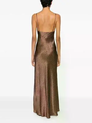 MC2 SAINT BARTH Leopard-print Silk Maxi Dress