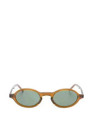 Saint Laurent Round Frame Sunglasses - Brown