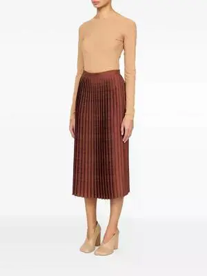 MAISON MARGIELA Jacquard Pleated Midi Skirt