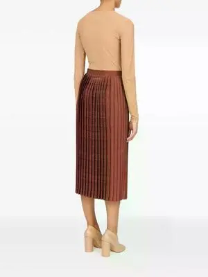MAISON MARGIELA Jacquard Pleated Midi Skirt