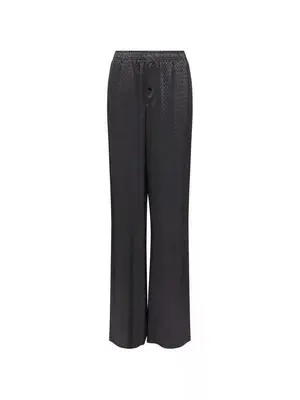 MAISON MARGIELA Black Jacquard Logo Trousers - Grey