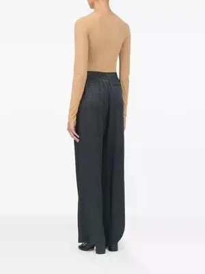 MAISON MARGIELA Black Jacquard Logo Trousers - Grey