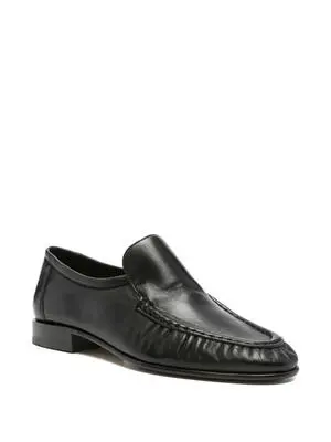 THE ROW Ruched Almond-toe Loafers