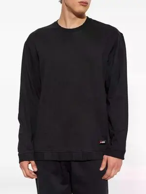 DIESEL® Crew Neck Logo Patch Sweatshirt
