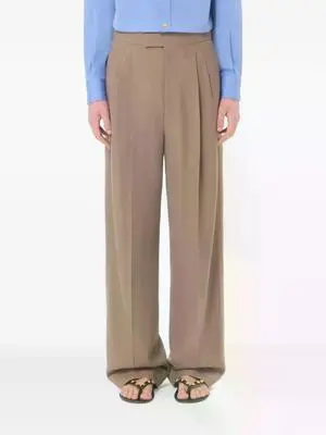 Valentino Garavani Cuffed Wool Trousers In Natté-wool