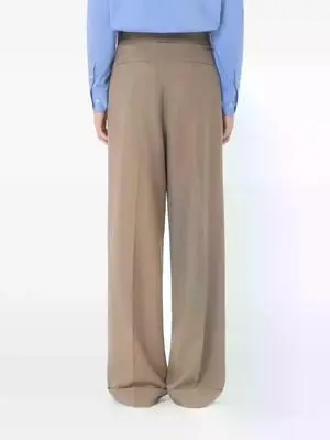 Valentino Garavani Cuffed Wool Trousers In Natté-wool