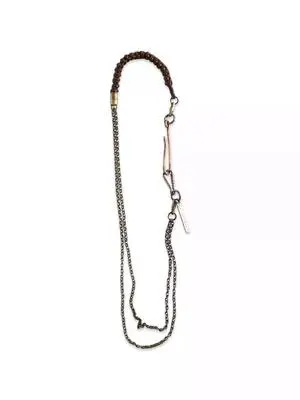 ZIGGY CHEN Braided-link Chain Wallet Strap - Brown