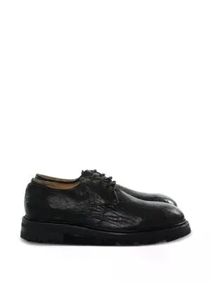 ZIGGY CHEN Crinkled-leather Derby Shoes