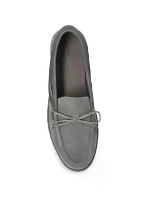 Giorgio Armani Suede Loafers With Bow Detail