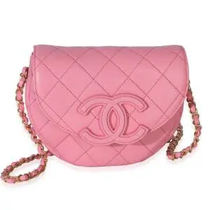 Chanel Light Caviar Quilted Messenger Flap Bag