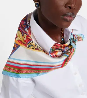 Dolce & Gabbana Carretto Silk Twill Scarf
