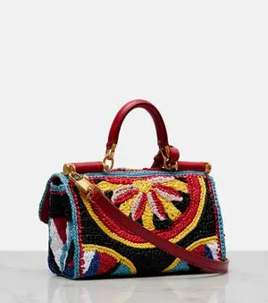 Dolce & Gabbana My Sicily Mini Crochet Top-handle Bag