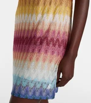 Missoni Sleeveless Zig Zag Knit Mini Dress