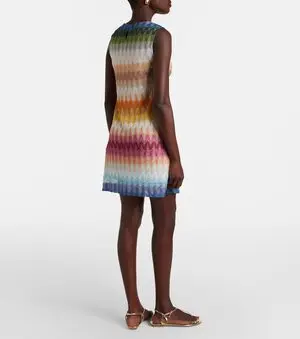 Missoni Sleeveless Zig Zag Knit Mini Dress