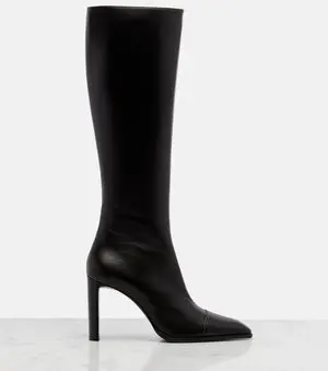 Saint Laurent Venetia Leather Knee-high Boots