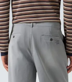 Miu Miu Cotton Twill Wide-leg Pants