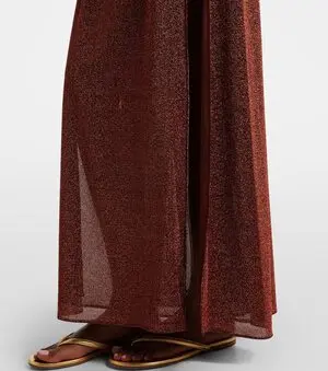 Oseree Lumiere Shell Open-back Maxi Dress