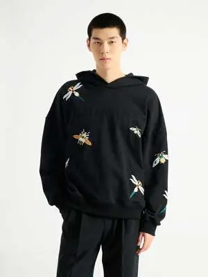 Balmain Embroidered Insect Hoodie