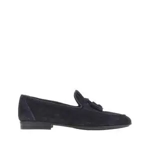 SAXONE Suede Leather Loafers With Tassels