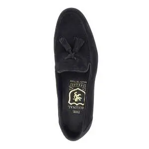SAXONE Suede Leather Loafers With Tassels
