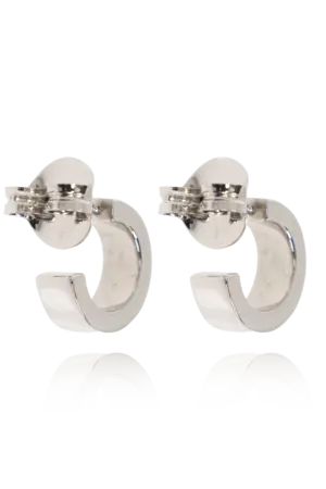 MAISON MARGIELA Engraved Logo Hoop Earrings