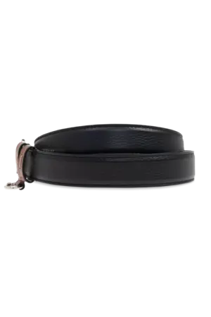 MAISON MARGIELA Leather Belt With Silver Tone Pendant
