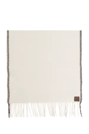 Eleventy Scarf With Fringes - Cream