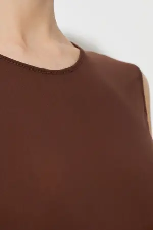 MAISON MARGIELA Sleeveless Bodysuit - Brown