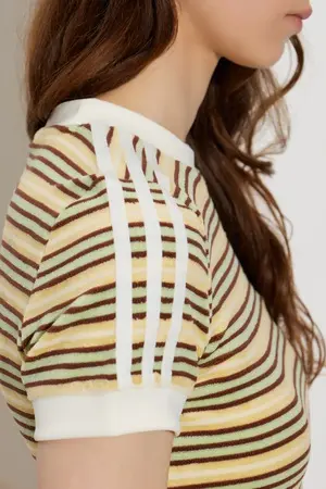 ADIDAS ORIGINALS Striped Knit T-shirt