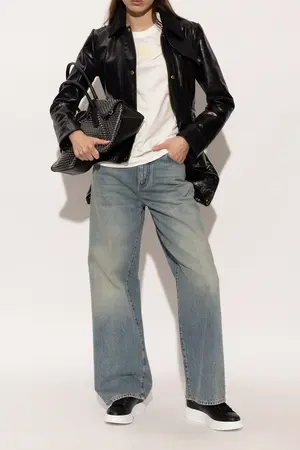 Alexander McQueen Leather Sneakers With Logo Detail - Black