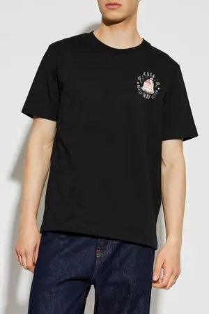 Casablanca T-shirt With Colorful Print - Black