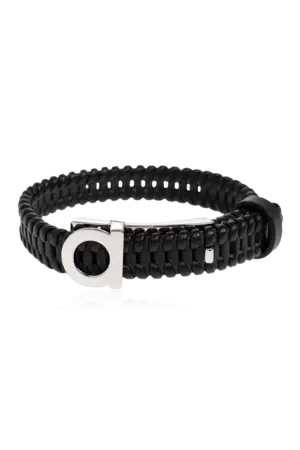 FERRAGAMO Leather Bracelet - Black