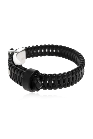 FERRAGAMO Braided Leather Bracelet With Signature Clasp